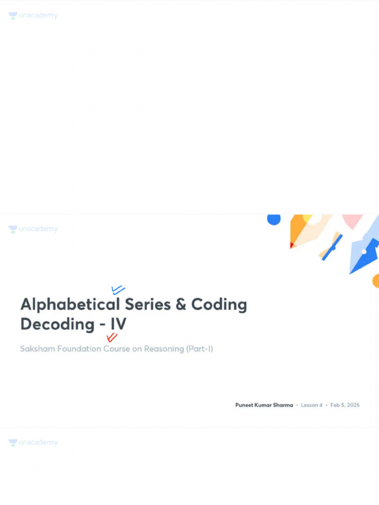 Alphabetical Series Coding Decoding IV With Anno | PDF