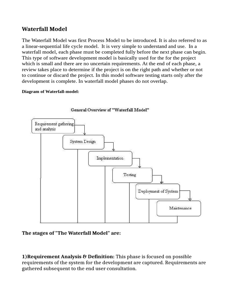 Waterfall Model: Overview & Key Phases | PDF | Systems Thinking | Design