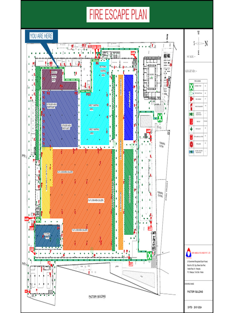 2.needle Punch Fire Escape Plan Layout | PDF