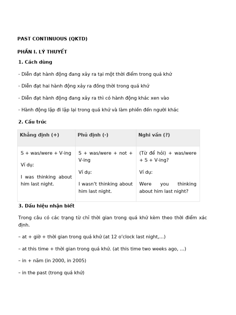 Past Continuous | PDF