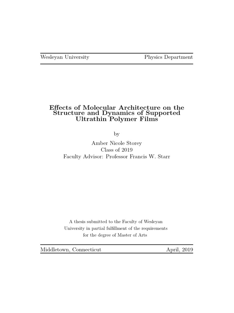 Storey MS Thesis2019 | PDF | Polymers | Physics