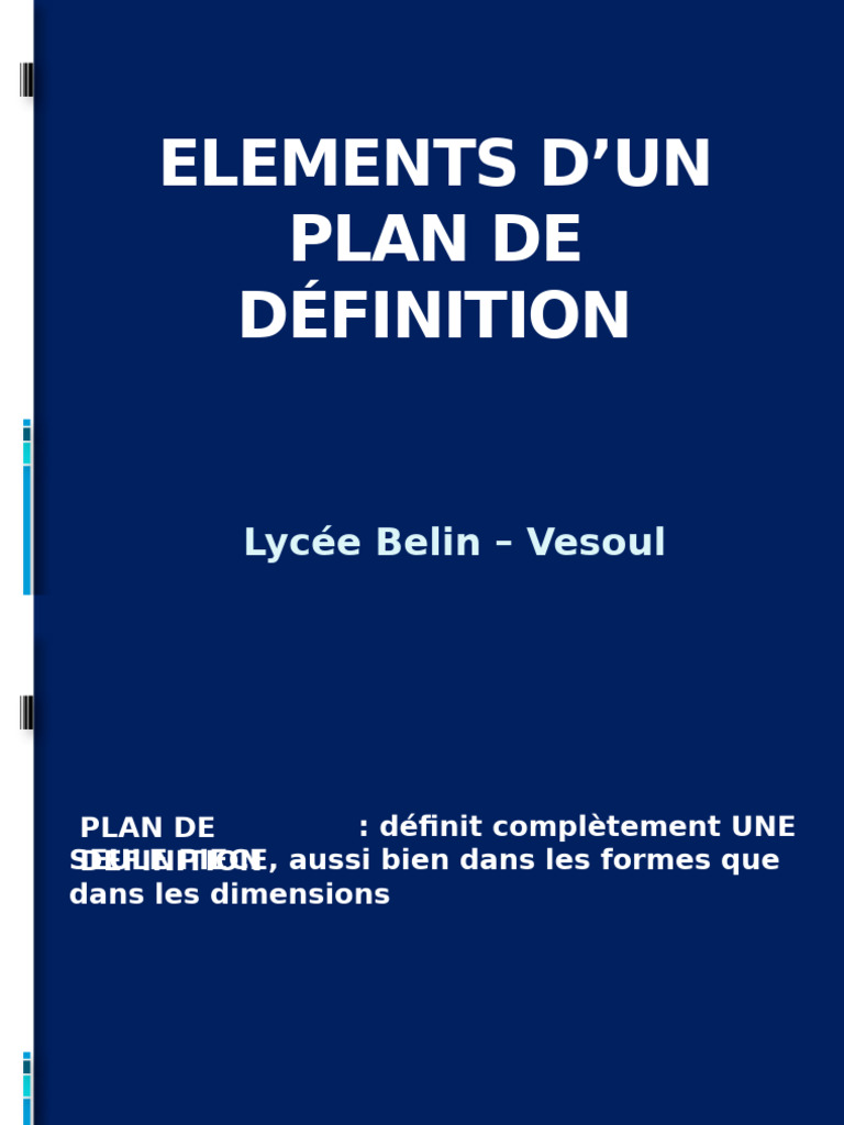 Éléments d'un Plan de Définition | PDF