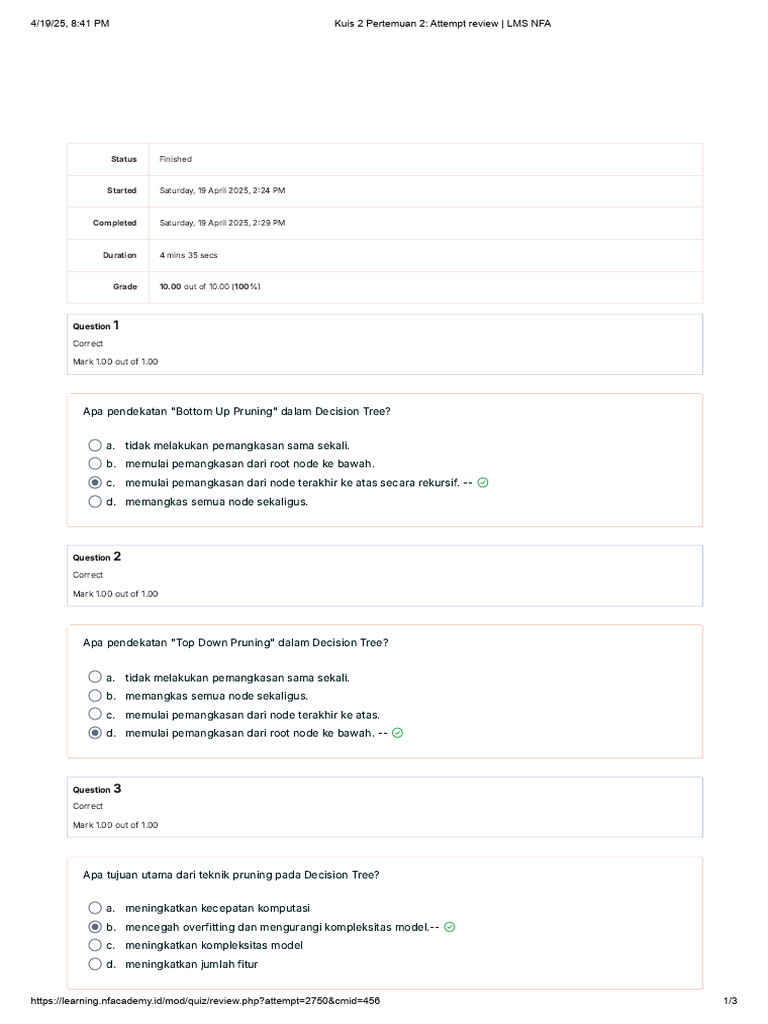 Teknik Pruning pada Decision Tree | PDF