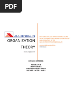 Organization Theory Chapter-1 | PDF | System | Organizational Behavior