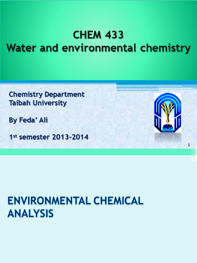 Environmental Water Chemistry Analysis | PDF | Chemistry | Titration