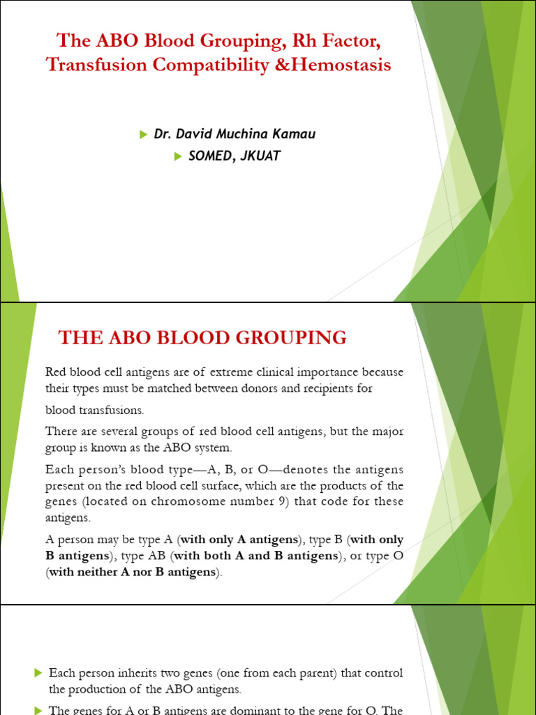 The Abo Blood Grouping - Transfusion Reactions | PDF | Coagulation ...