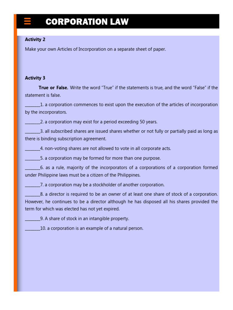 Module 3, Activities 2 and 3 | PDF