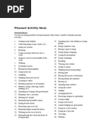 Emotion Regulation Handout 16 Pleasant Events List | PDF | Dialectical ...