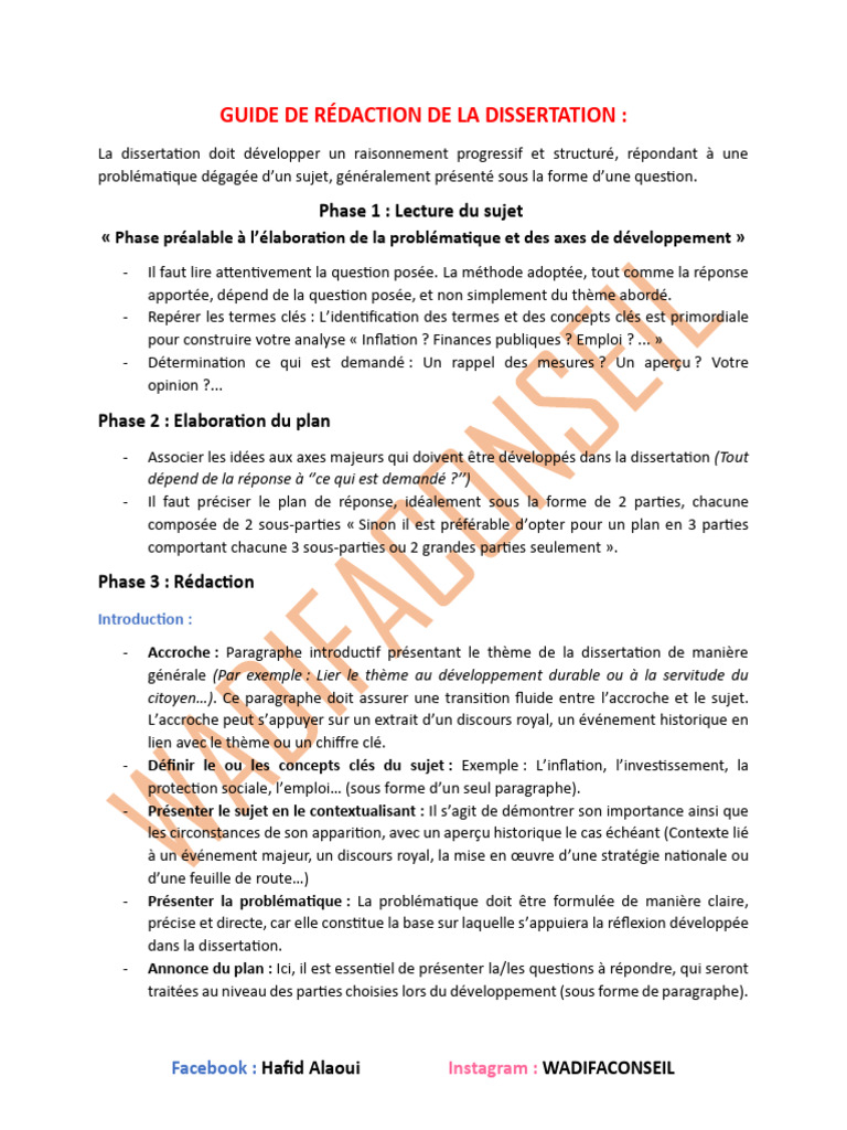 Guide de Rédaction de Dissertation | PDF | Développement durable