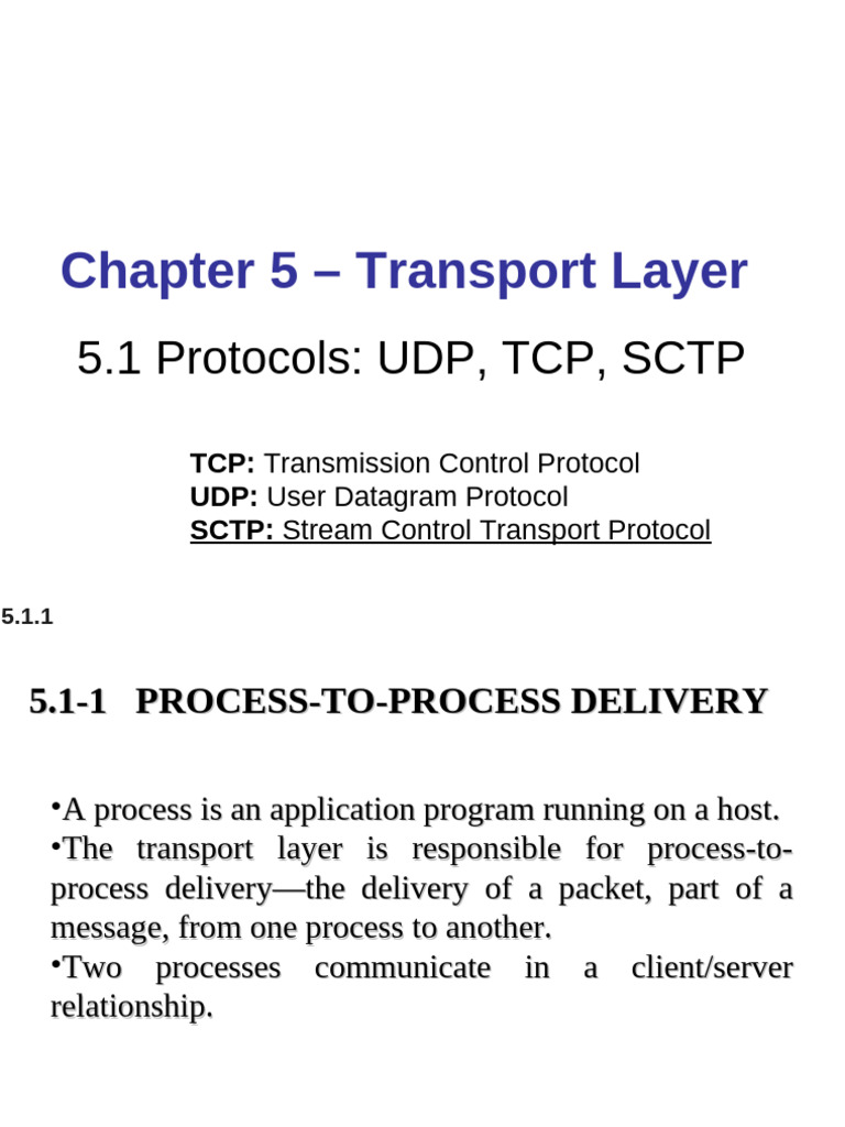 Lesson 5.1 Transport Layer Protocols | PDF | Transmission Control Protocol | Port (Computer ...