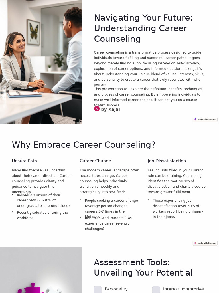 Career Counseling: Unlock Your Potential | PDF | School Counselor ...