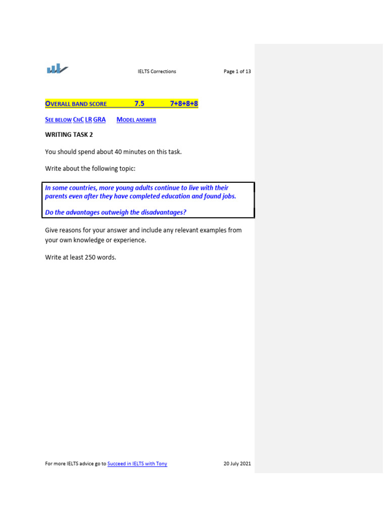 12-Sample-marked-script-Task-2-7888-Grown-up-children-living-with ...