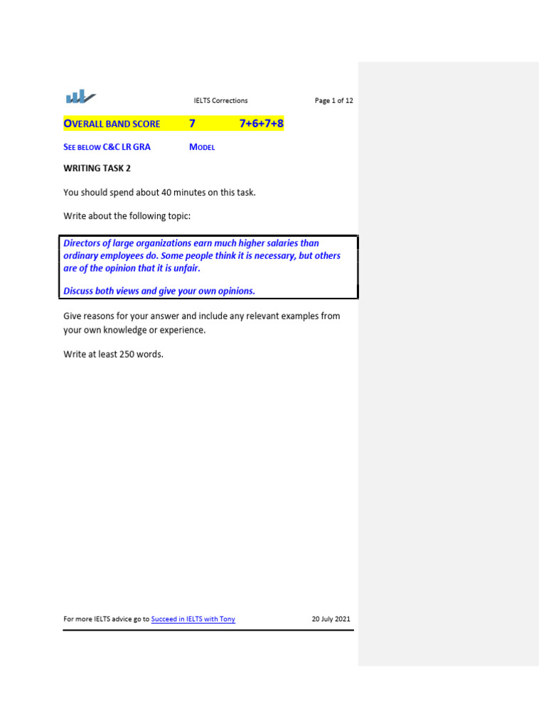 14 Sample Marked Script Task 2 7678 Directors and Workers Salaries ...