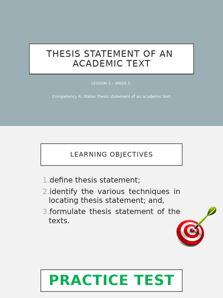 EAPP-QUARTER 1 - MODULE 1 - LESSON 5 | PDF | Thesis | Essays