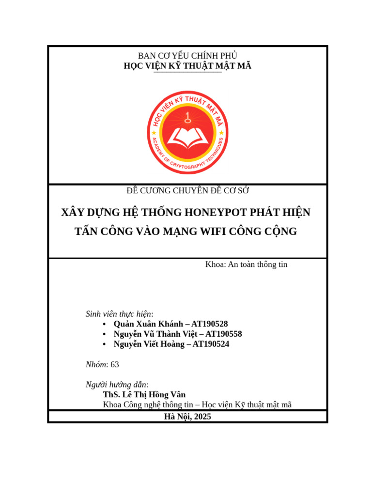 Honeypot Decuong | PDF