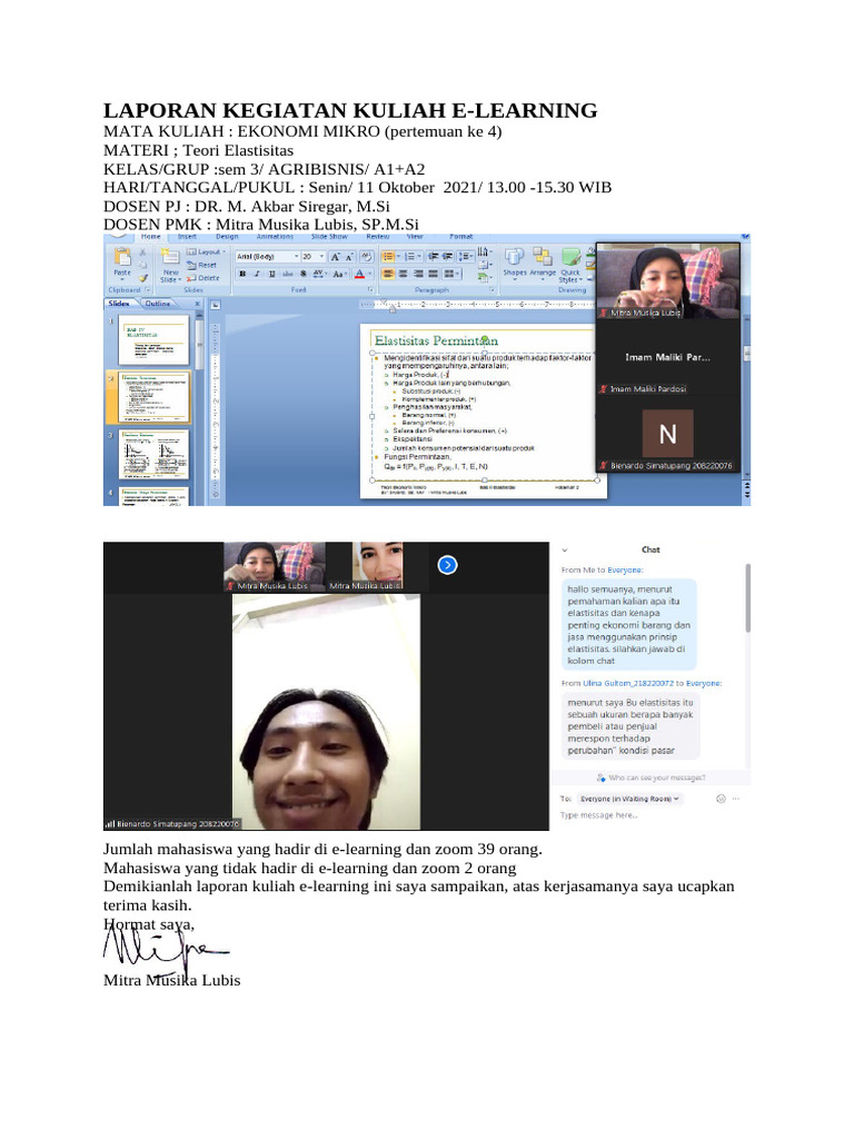 LAPORAN KULIAH Elearning K4 1011 EMA1A2 | PDF