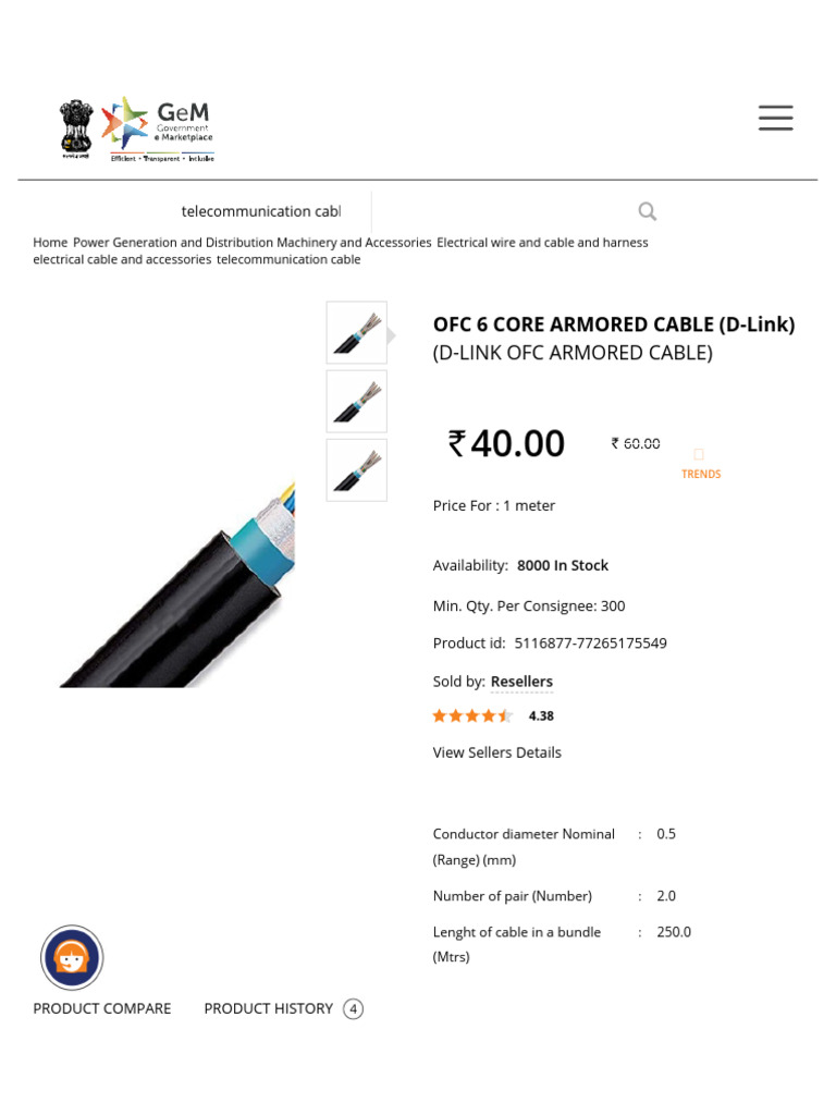 OFC 6 Core Armored Cable Pricing | PDF | Manufactured Goods ...