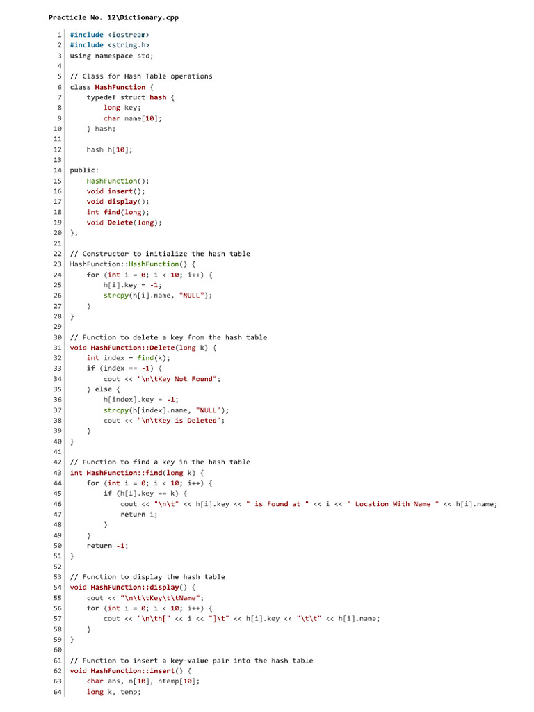 Pract 12dictionary | PDF