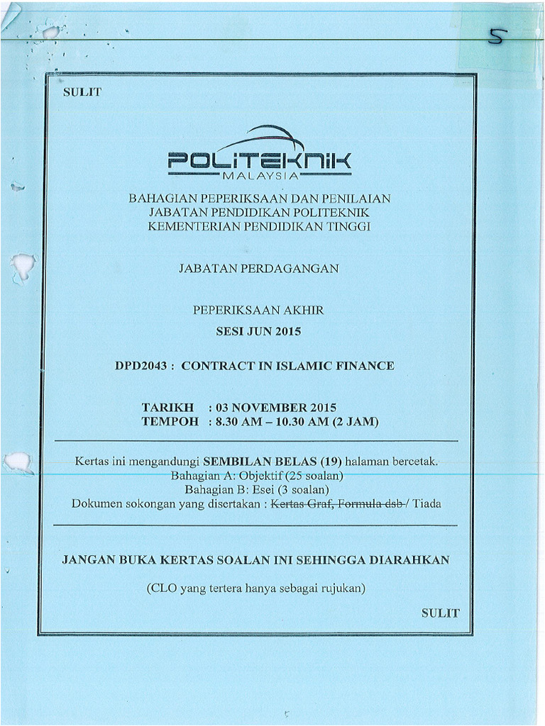 DPD2043 - Contract in Islamic Finance-28052019160315 | PDF