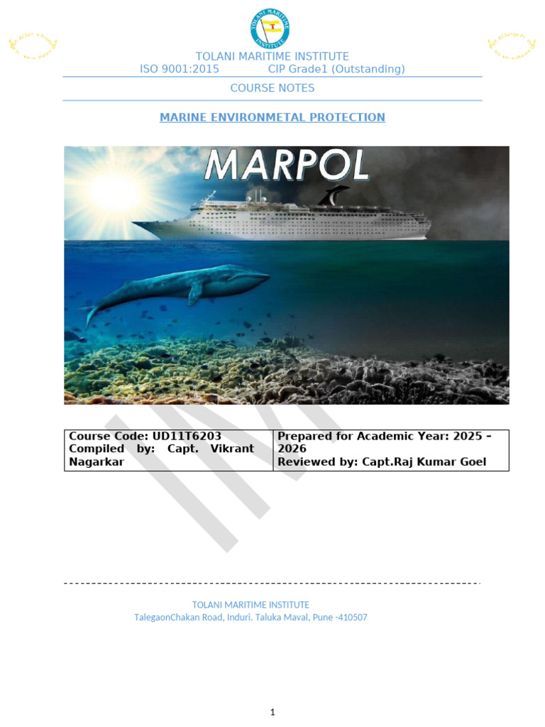 MARPOL | PDF | Oil Tanker | Shipping