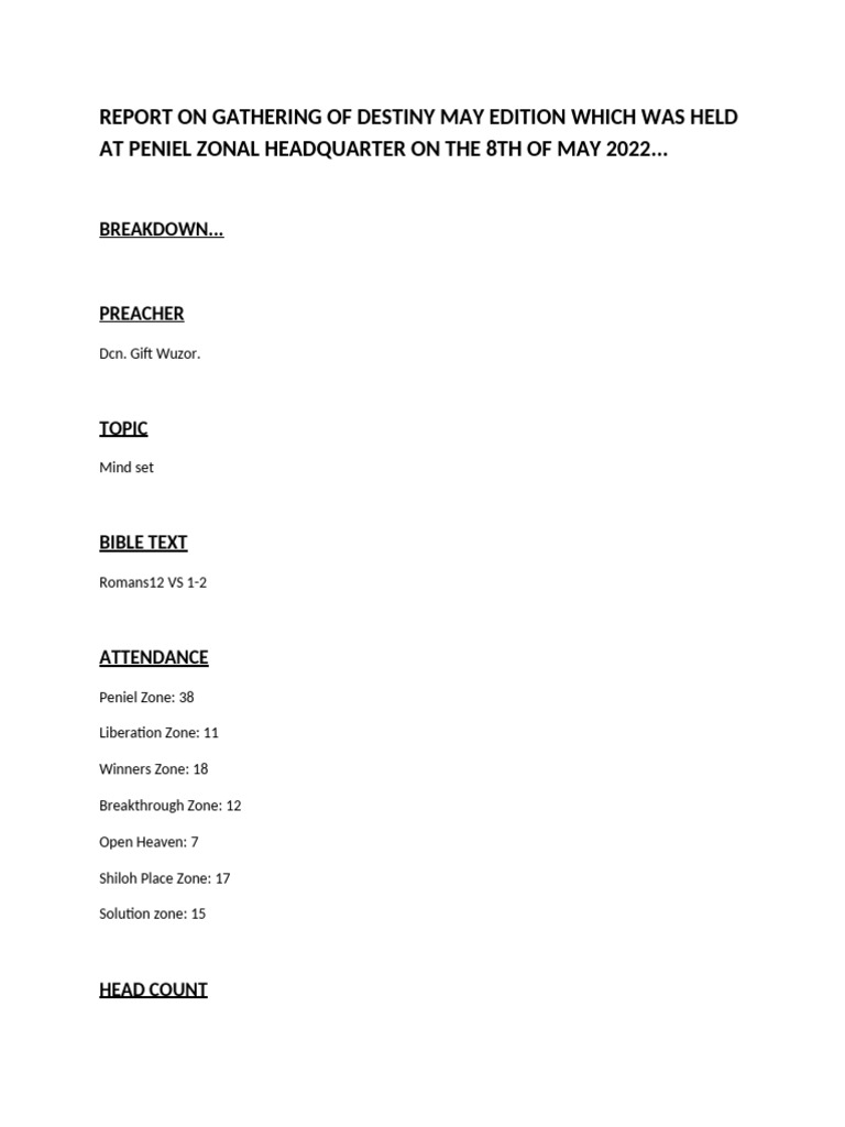 May 2022 Gathering Report: Mindset Focus | PDF