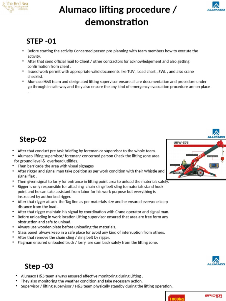 Lifting Demonstration Plan | PDF | Crane (Machine)