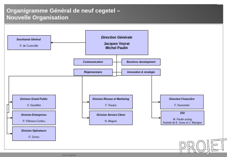Organigramme de Neuf Cegetel | PDF