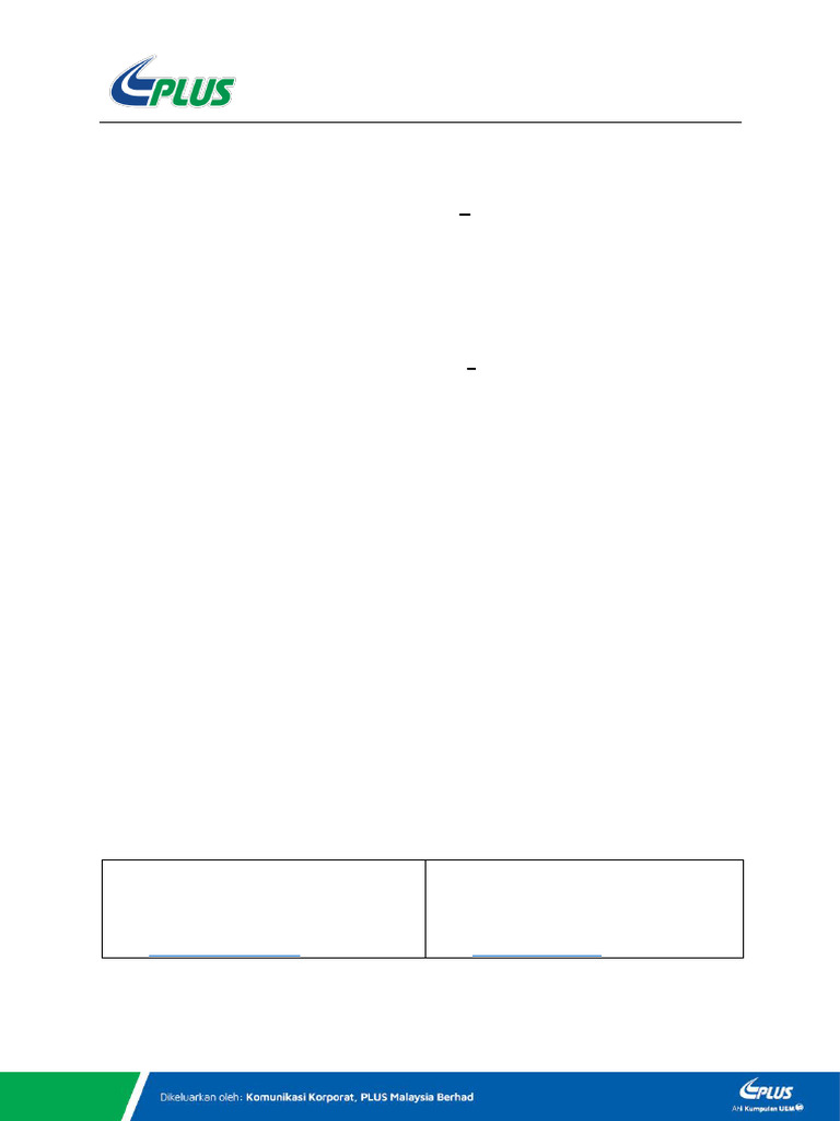 Plus Media Statement Plus Laksana Kerja Penyelenggaraan Jalan Di Plaza ...