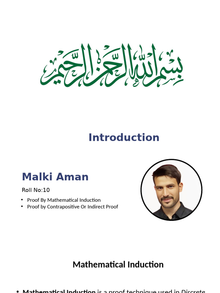 Proof by Mathematical Induction and Proof by Contra Positive in ...