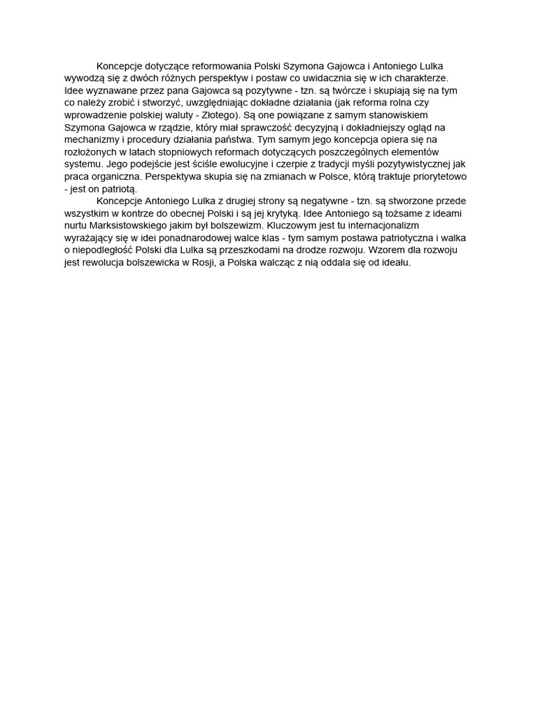 Koncepcje Szymona Gajowca I Antoniego Lulka | PDF