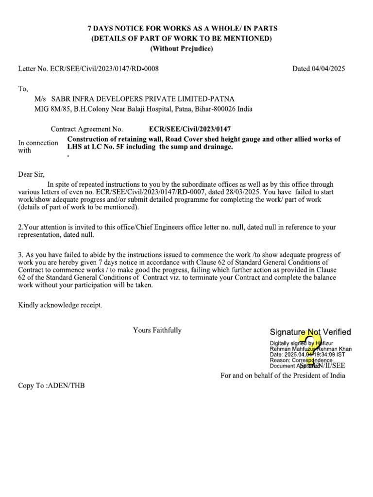 7days Notice | PDF