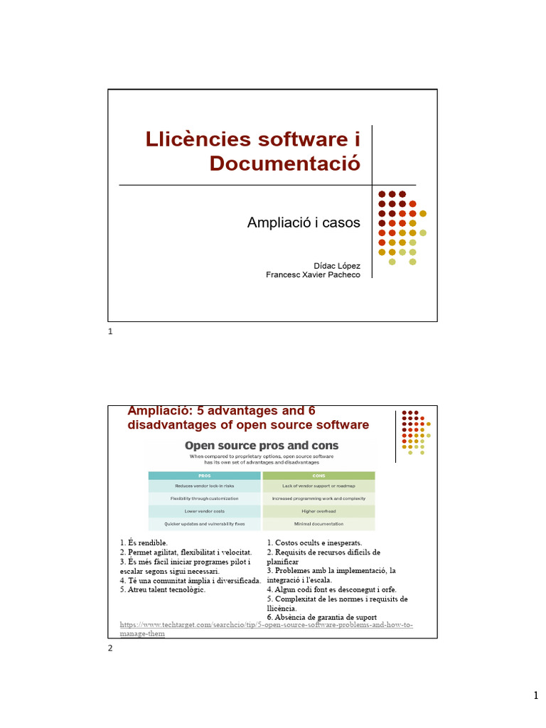 Llicències Software I Documentació Lliures - Ampliacio I Casos | PDF