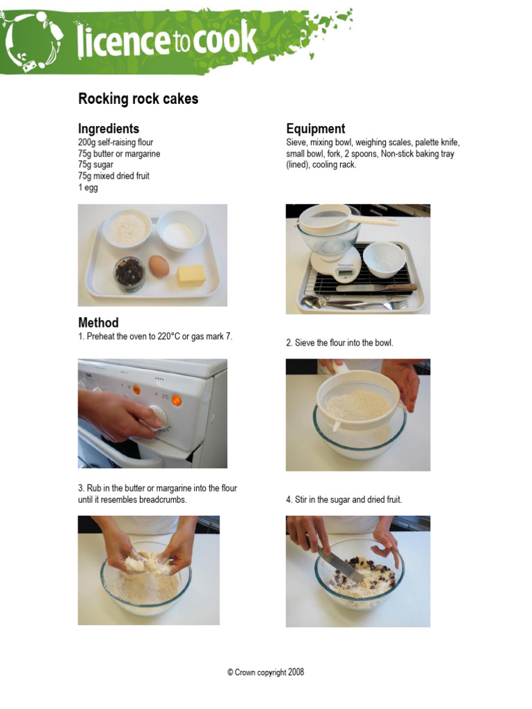 Rock Cake Recipe and Ingredients | PDF