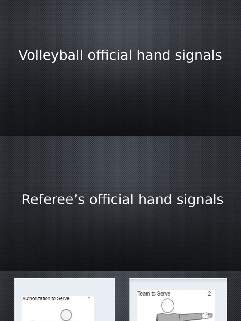 Volleyball Hands Signals | PDF