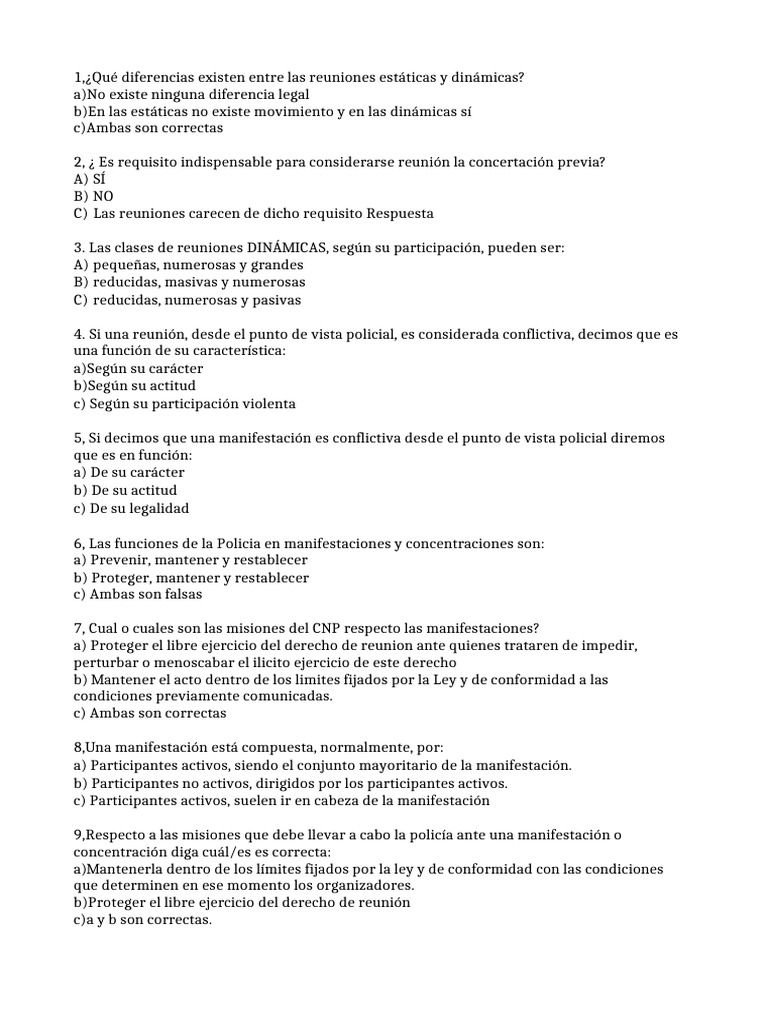 Preguntas Intervencion Secc 20 SIN RESP | PDF | Policía