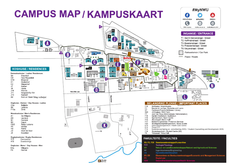 Potch Kampuskaart Campus Map | PDF