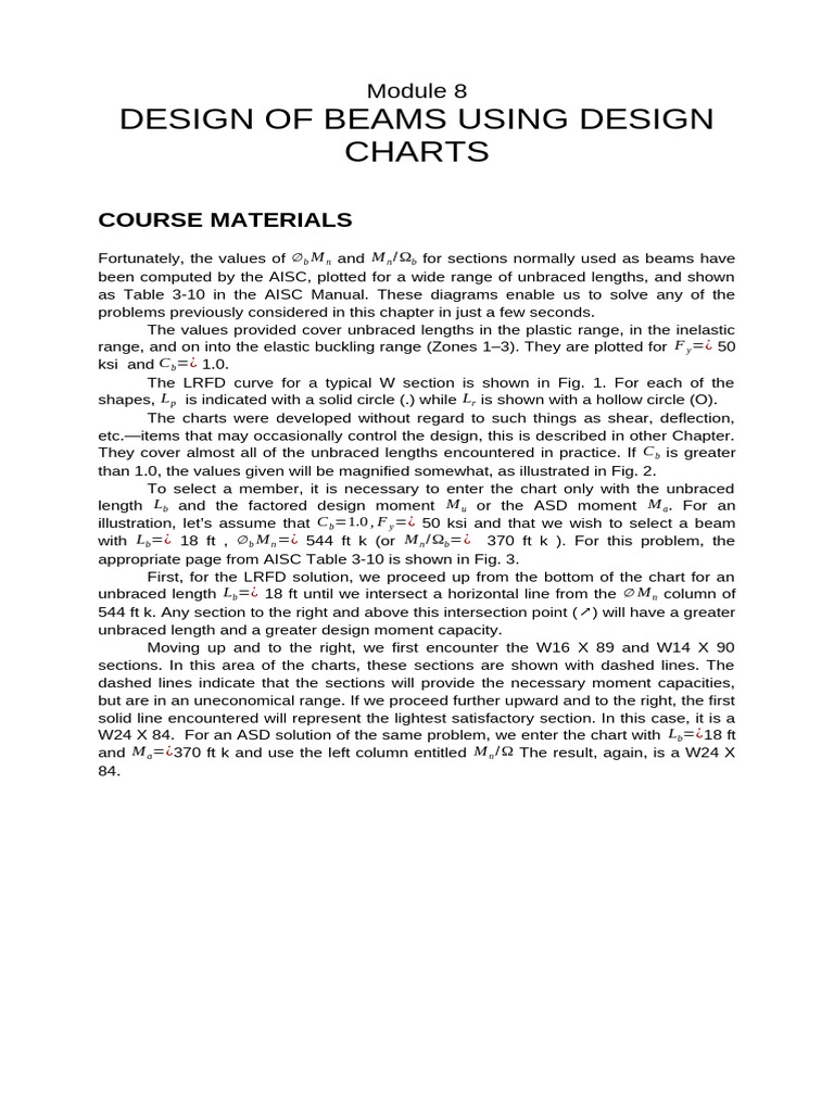 Module 7 - Design of Beams Using Design Charts | PDF | Beam (Structure) | Mechanics