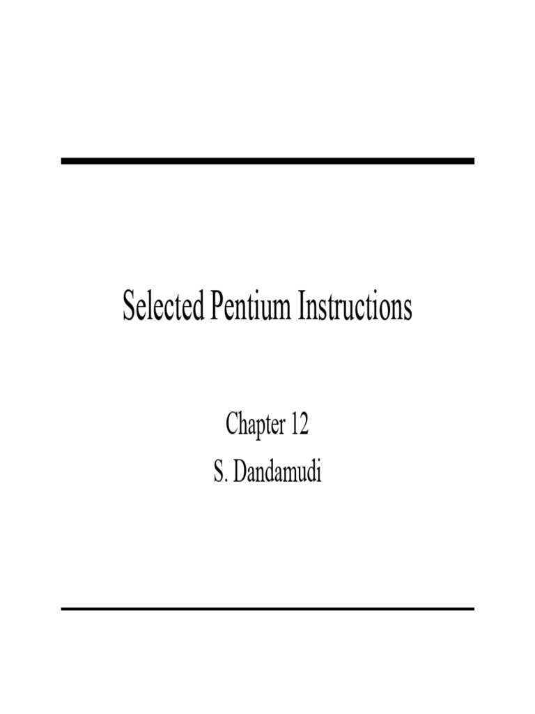 Ch12_1 Selected Pentium Instructions | PDF | String (Computer Science) | Multiplication