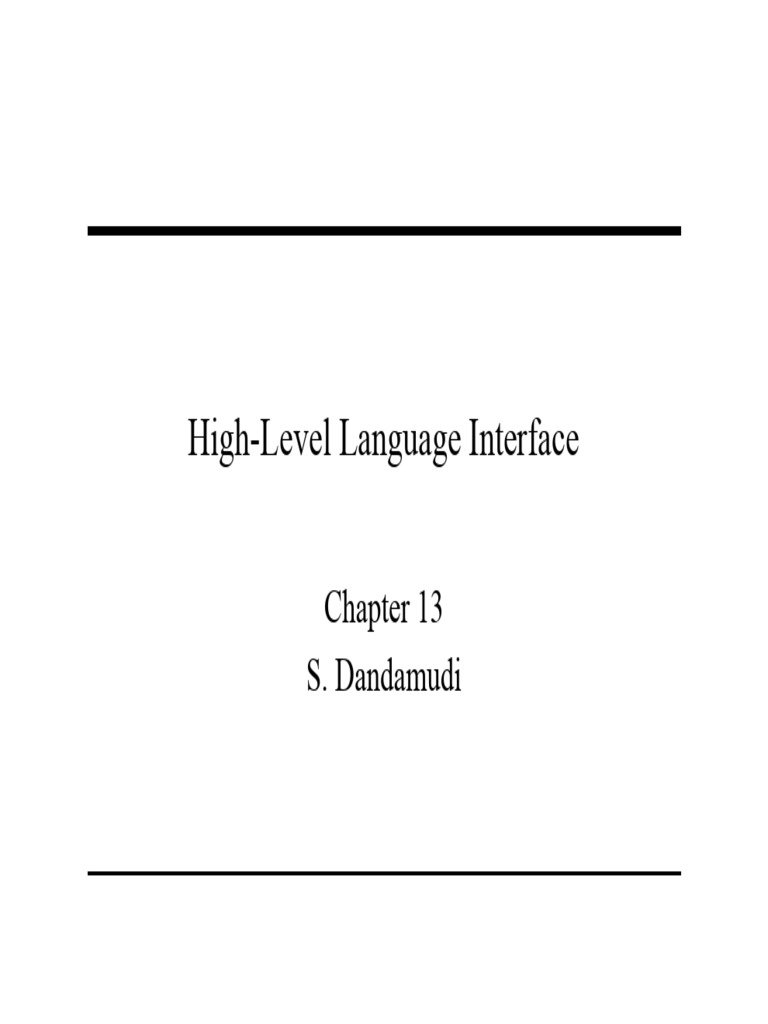 Ch13 - 1 High-Level Language Interface | PDF | Parameter (Computer Programming) | Assembly Language