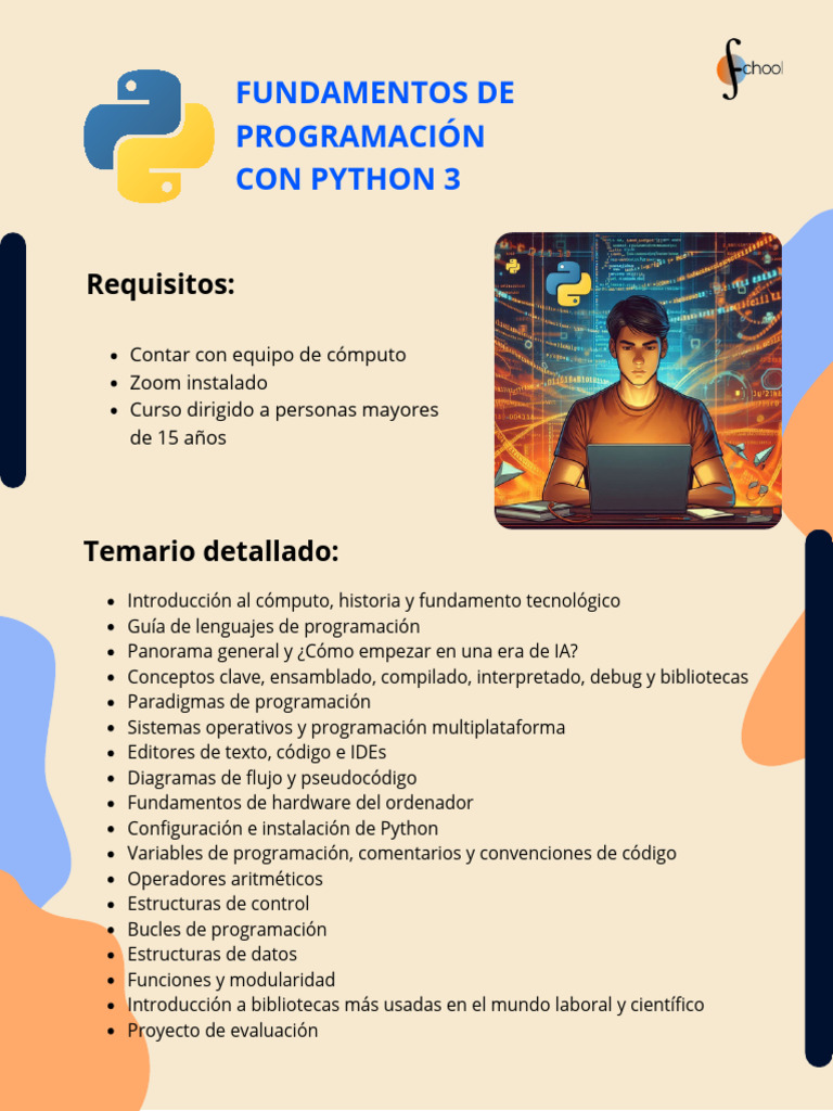 Temario Fundamentos de Programacion Python 1 | PDF