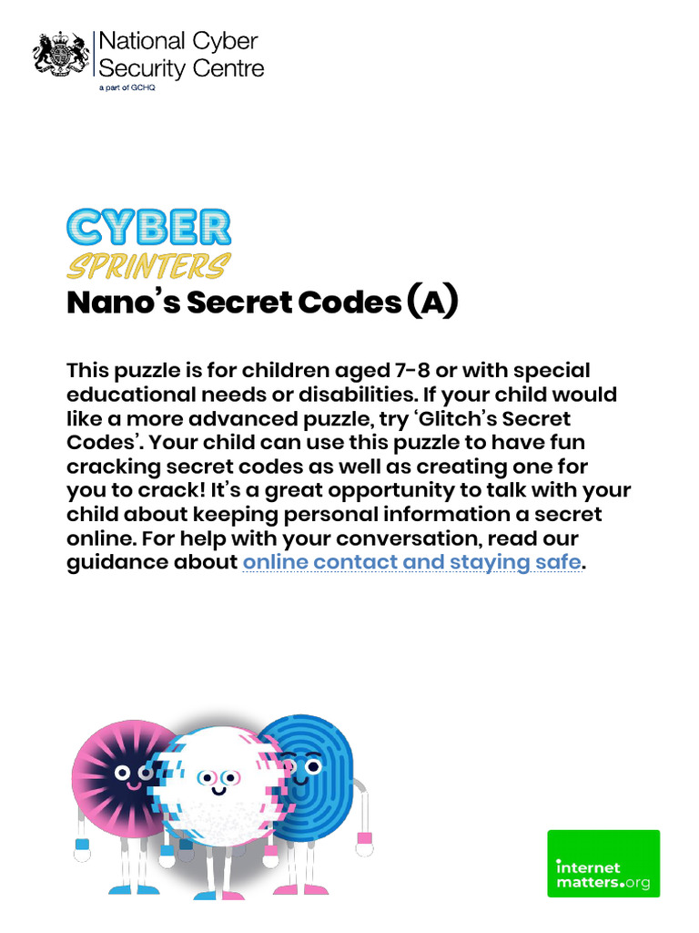 CyberSprinters Nano's Secret Codes | PDF