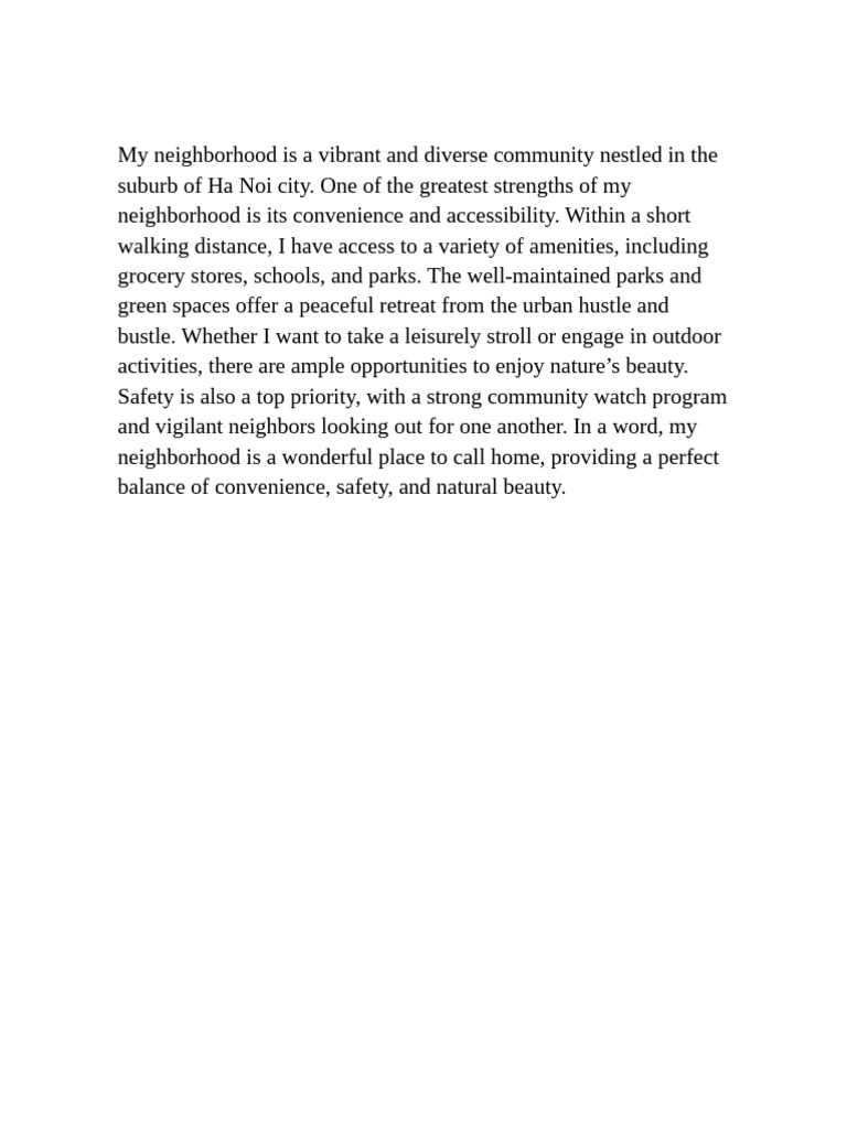 Neighborhood | PDF