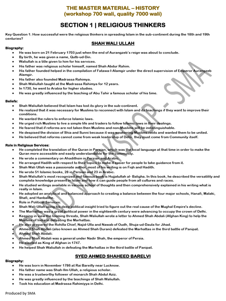 GRAND WORKSHOP MATERIAL - SMA[1] | PDF | Urdu | Partition Of India