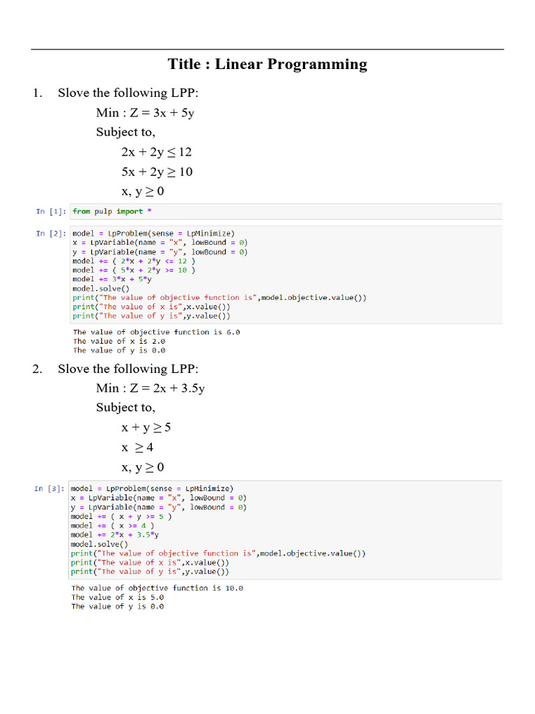 Maths Practical 10 | PDF