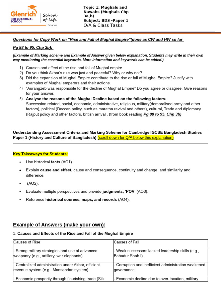 Causes of Mughal Empire's Rise and Fall | PDF | Mughal Empire