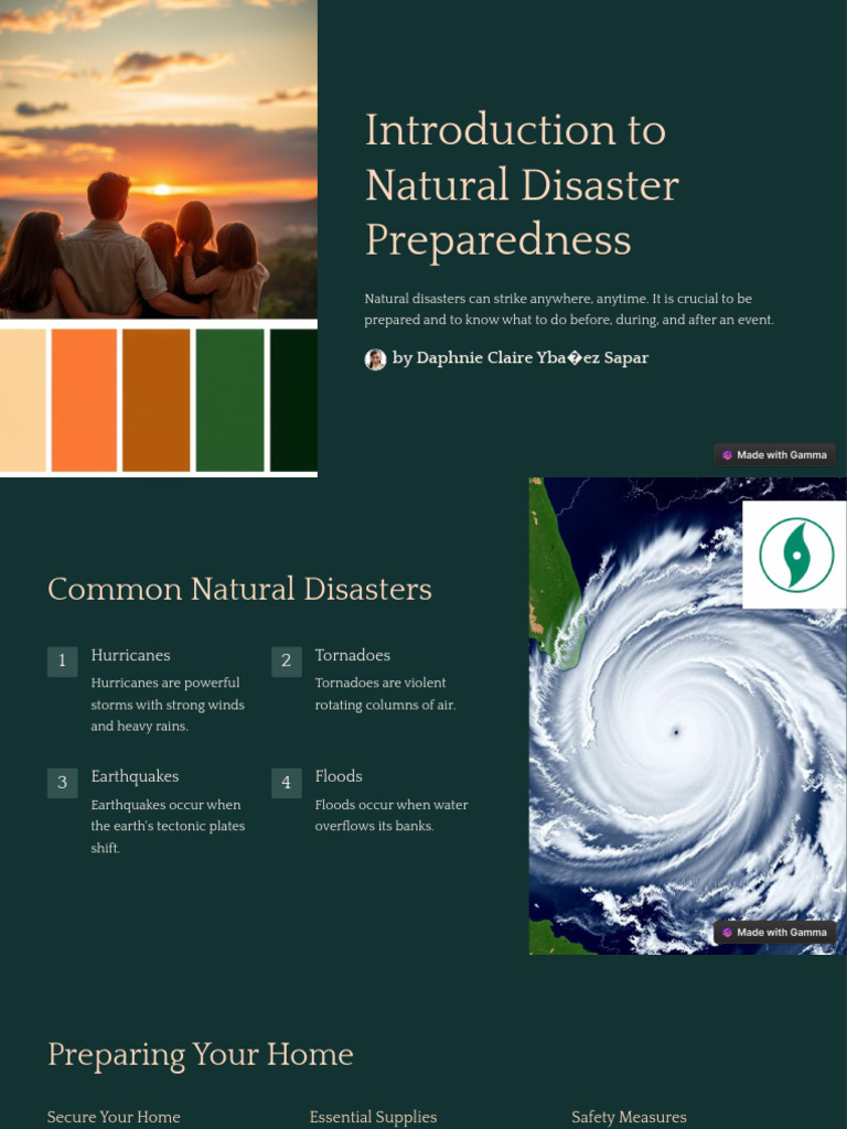 Introduction to Natural Disaster Preparedness | PDF | Emergency ...