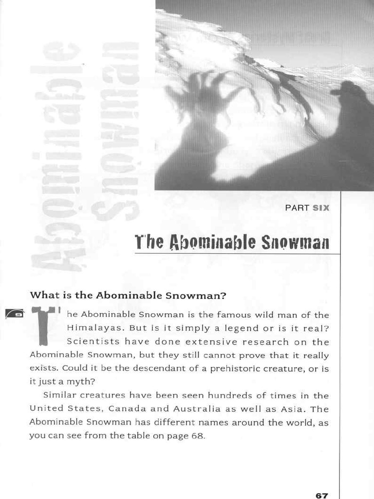 7. the Abominable Snowman | PDF