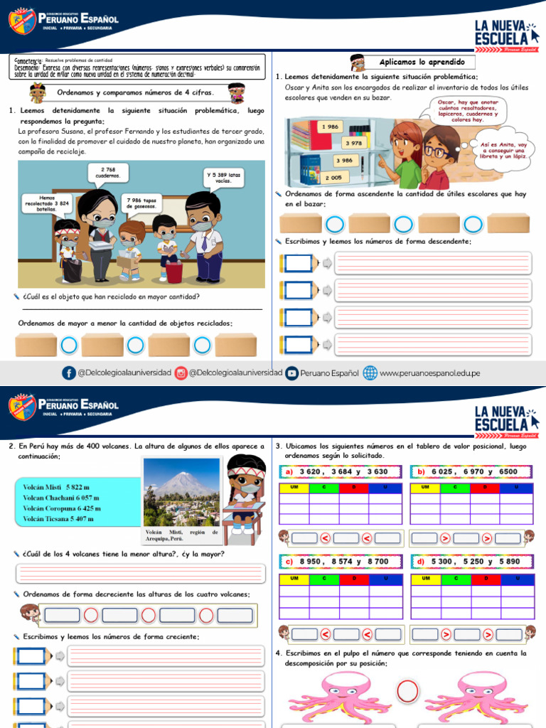2 UNIDAD - ORDEN Y COMPARACIÓN | PDF | Notación Matemática | Números
