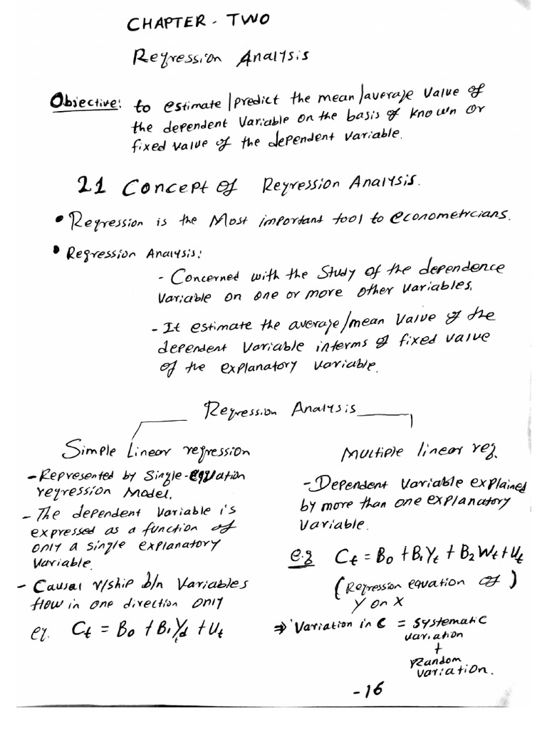 Econometrics For Finance - Chapter Two | PDF