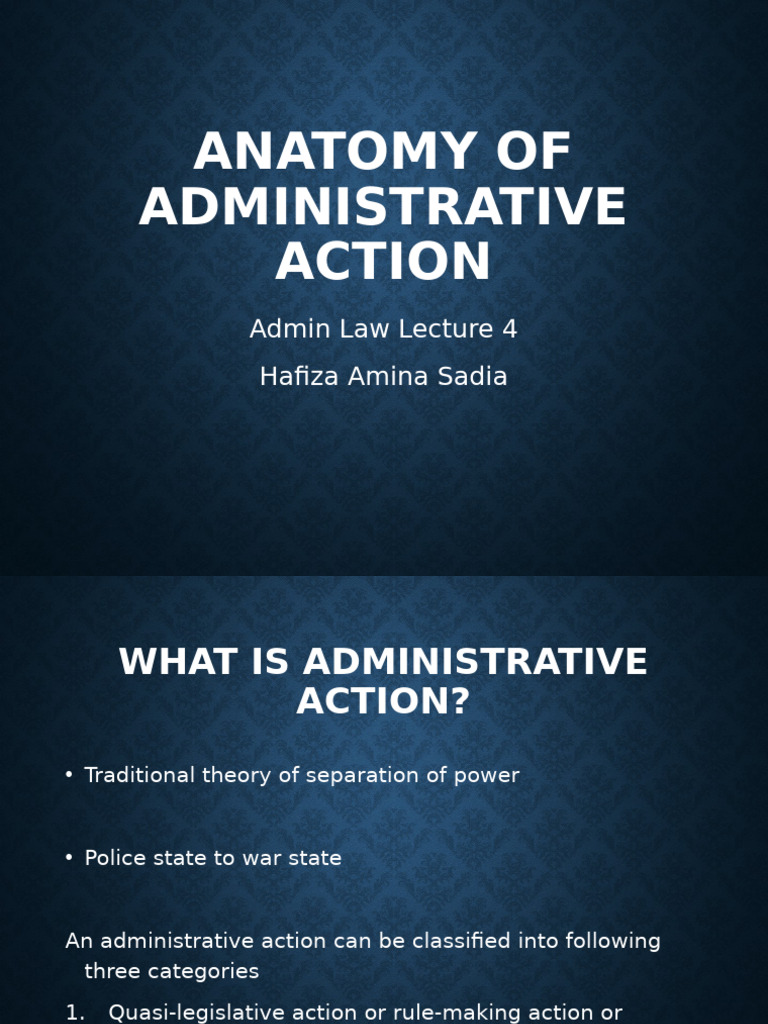Quasi-Legislative Action in Admin Law | PDF | Public Law | Common Law